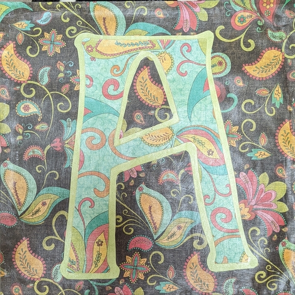 Hand Crafted | Art | Artisan Handcrafted Letter A Flower Original Art ...